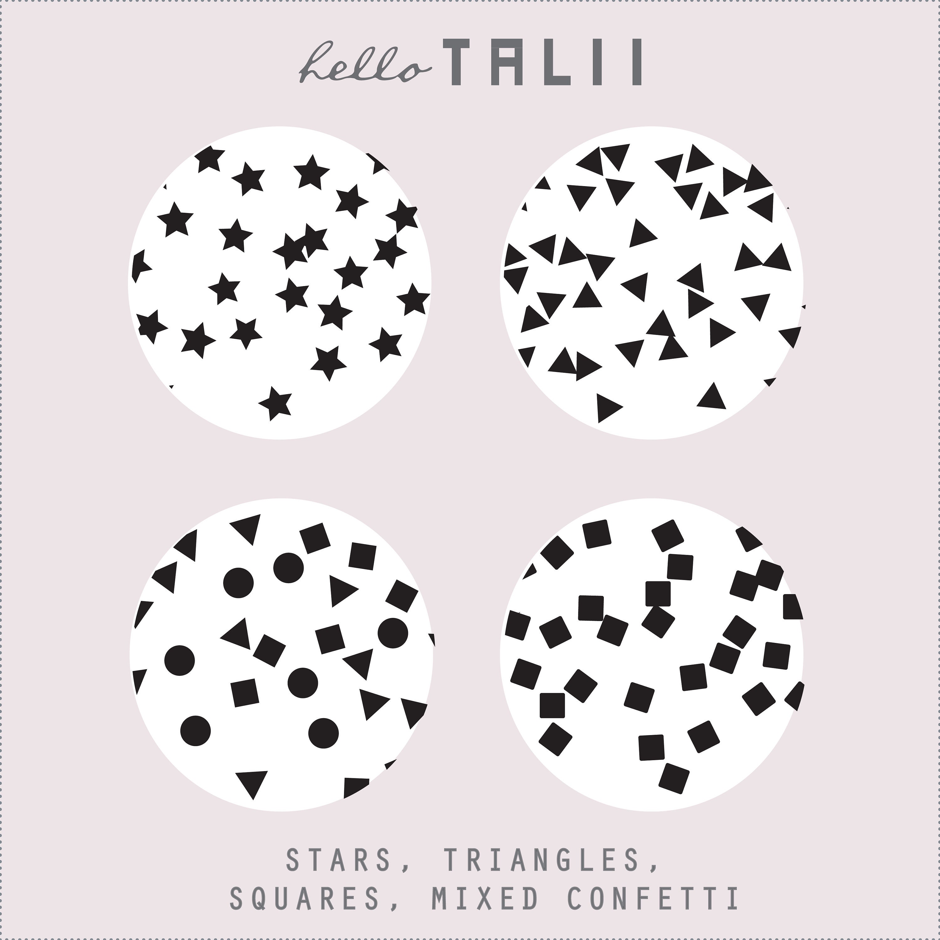 BLACK CONFETTI BORDERS Clip Art 8 Black Borders Overlays - Etsy Ireland