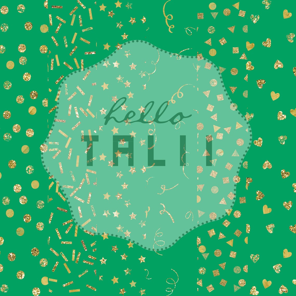 Green and Gold CONFETTI Digital Paper Christmas Glitter | Etsy