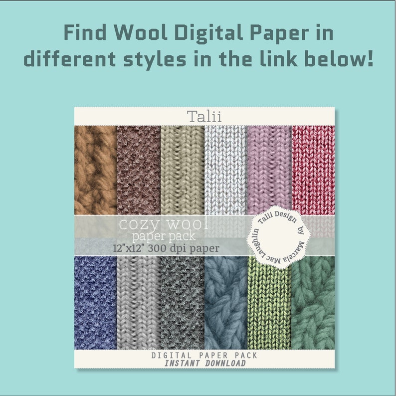 WOOL DIGITAL PAPER 30 Rainbow Pastel Colors Wool Textures - Etsy