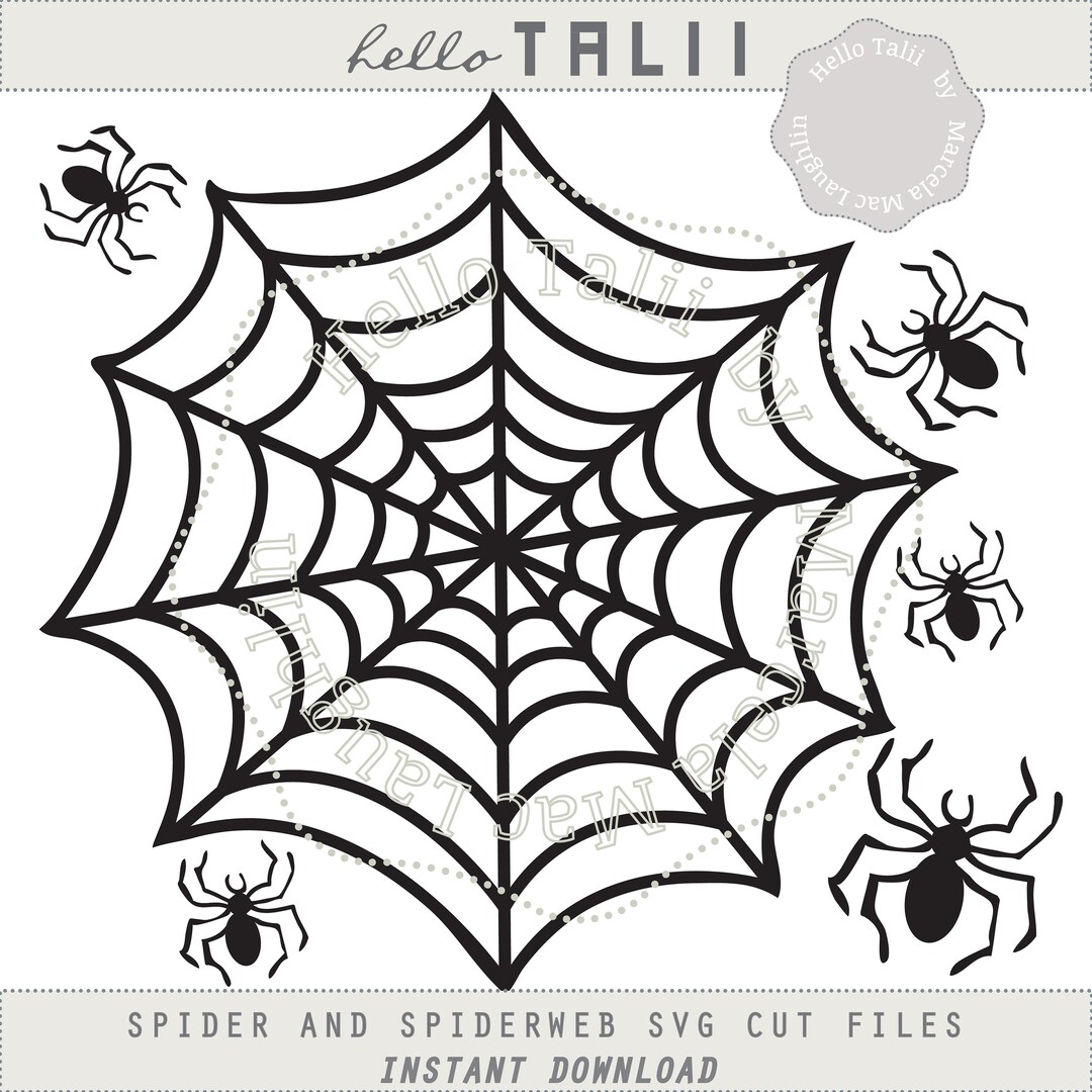 SPIDER SVG Cut Files- Spider and Spiderweb Svg + Png + Dxf + Studio3 ...