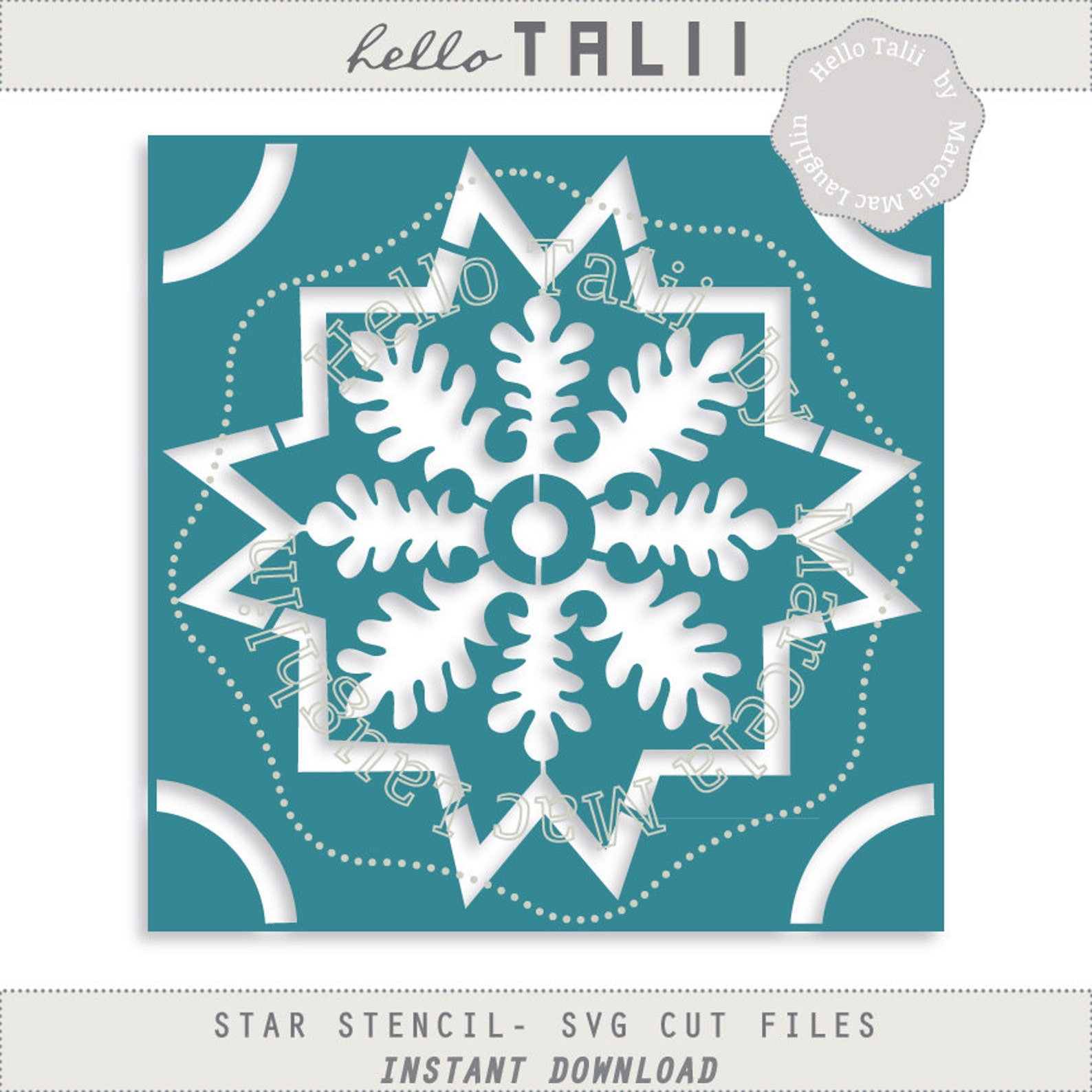 Star Stencil STAR Svg Cut file DIY Stencil Handdrawn Flower | Etsy