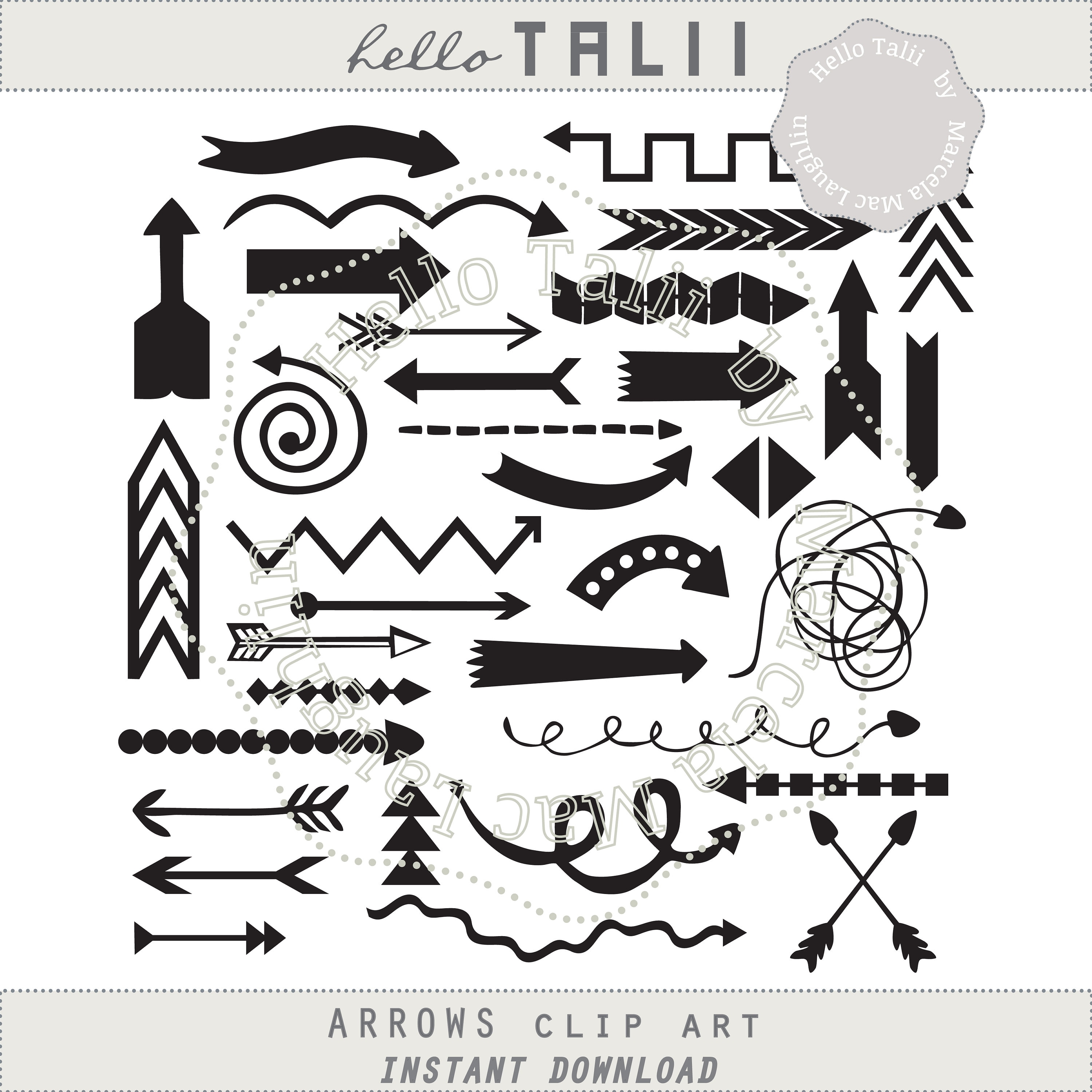 Vintage Arrows Clipart