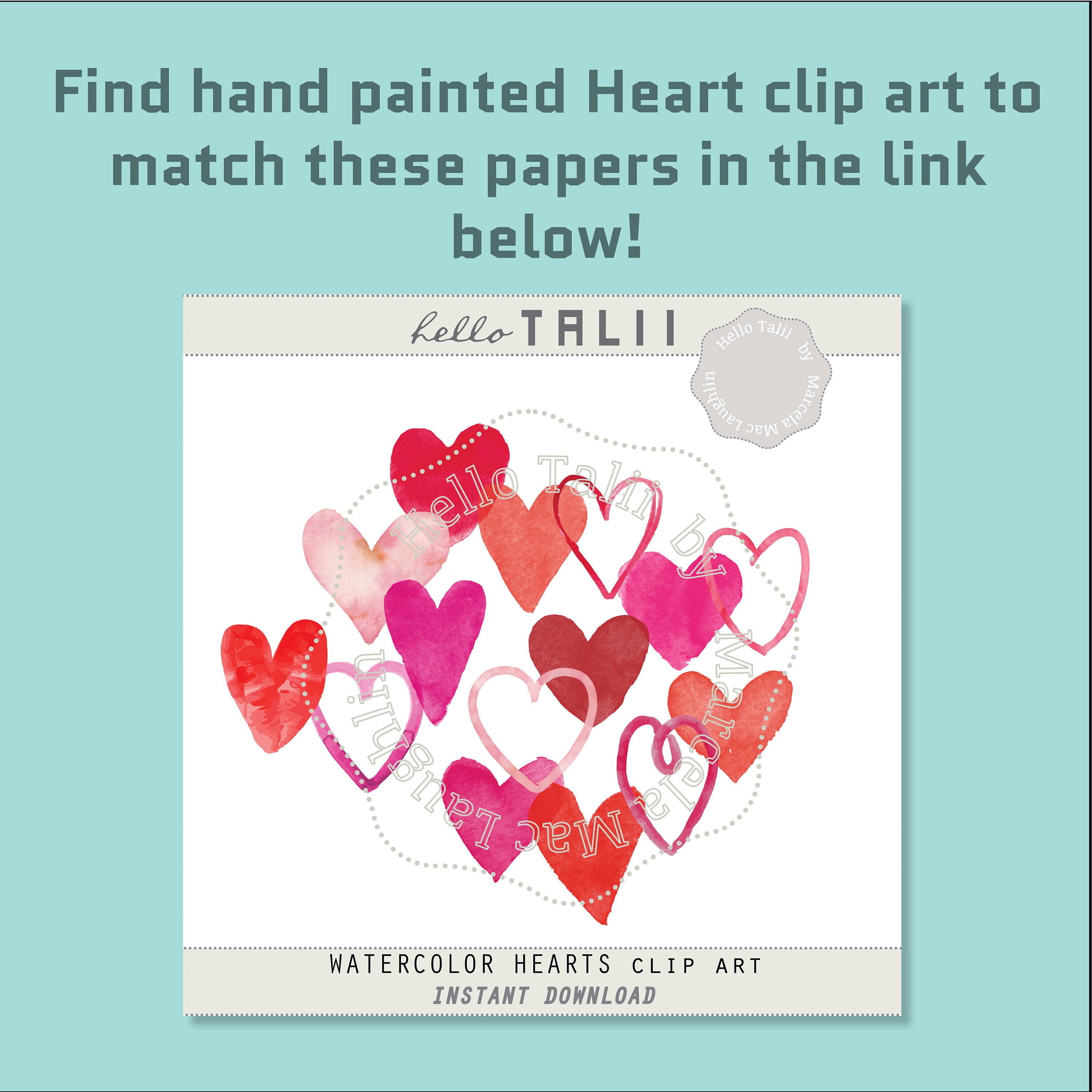 Valentines DAY Digital Paper Valentine's Day DOODLES | Etsy