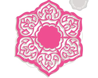 INDIAN FLOWER SVG Cut File Mandala Embellishment Digital - Etsy