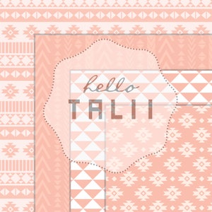 Pastel TRIBAL Digital Paper AZTEC Tribal Backgrounds Arrows Geometric ...