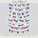 4th of July WATERCOLOR Bunting Flags Clip Art Bunting Banners - Etsy