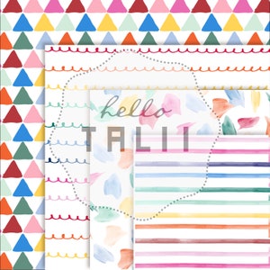 WATERCOLOR RAINBOW Digital Paper- Pastel Rainbow Watercolor Rainbow ...