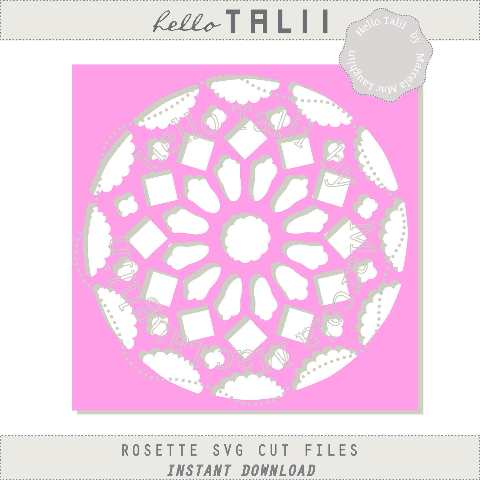 Rosette DIGITAL Stencil SVG Cutting Files Rose Window - Etsy