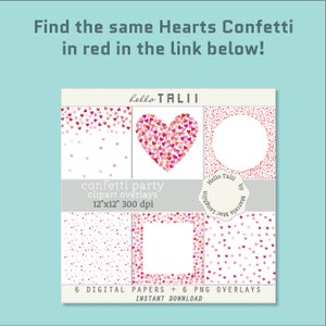 Rainbow HEARTS Overlays Transparent PNG+ JPG Digital Papers- Multicolor ...