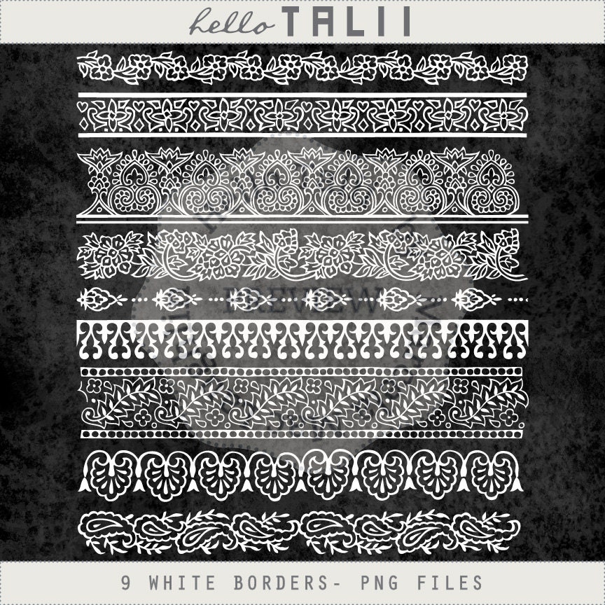 Borders Clip Art Photoshop Brushes INDIAN STYLE DIGITAL | Etsy