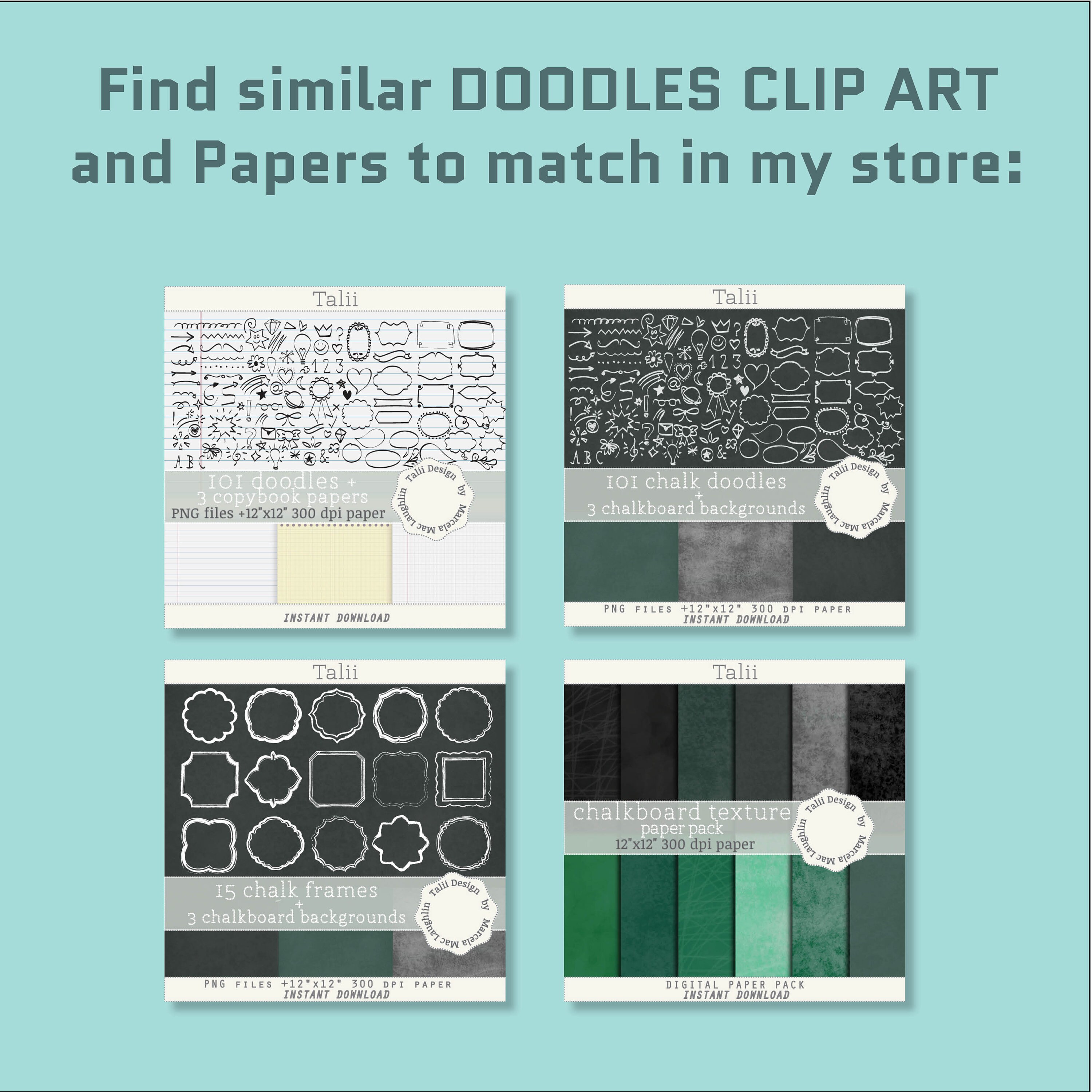 101 SCHOOL Doodles SCIENCE and MATH Doodles Clipart Back to - Etsy