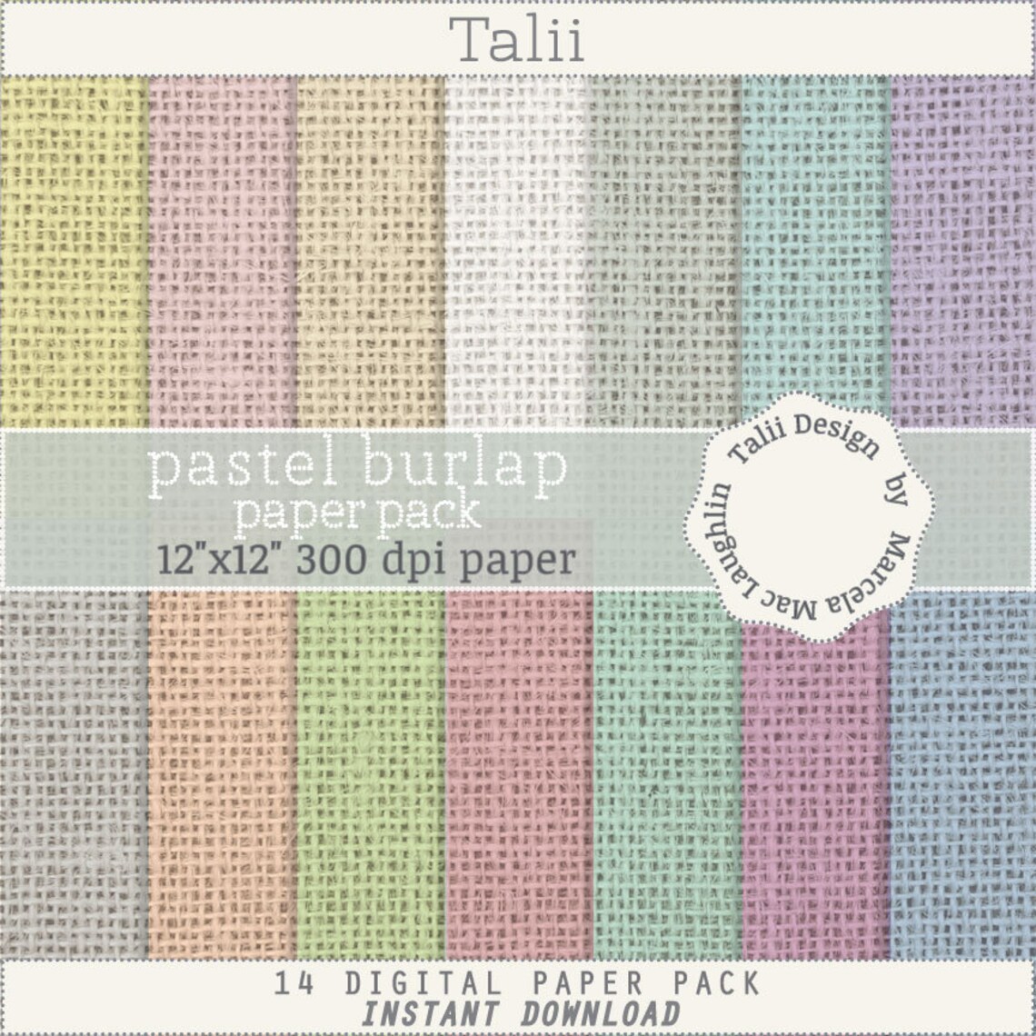PASTEL BURLAP Digital Paper 14 Burlap Backgrounds Soft Pastel - Etsy