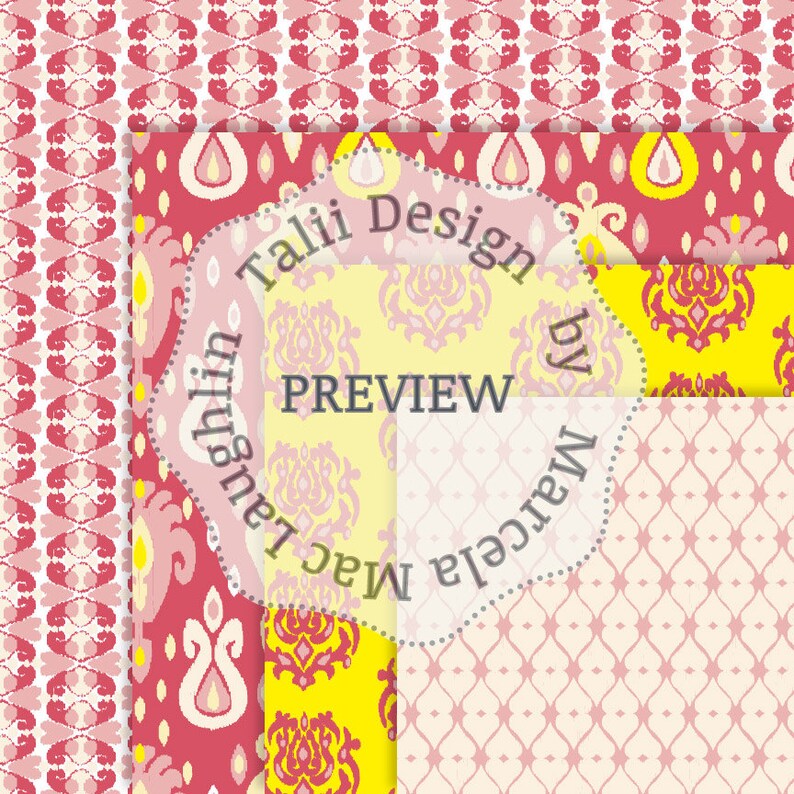 Ikat Digital Paper SUMMER IKAT PATTERNS Tribal Backgrounds | Etsy