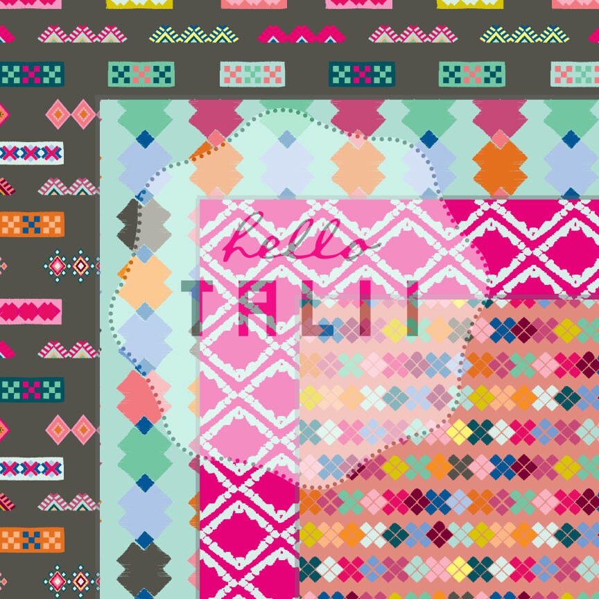 Tribal Digital Paper TRIBAL PATTERNS Aztec digital paper | Etsy
