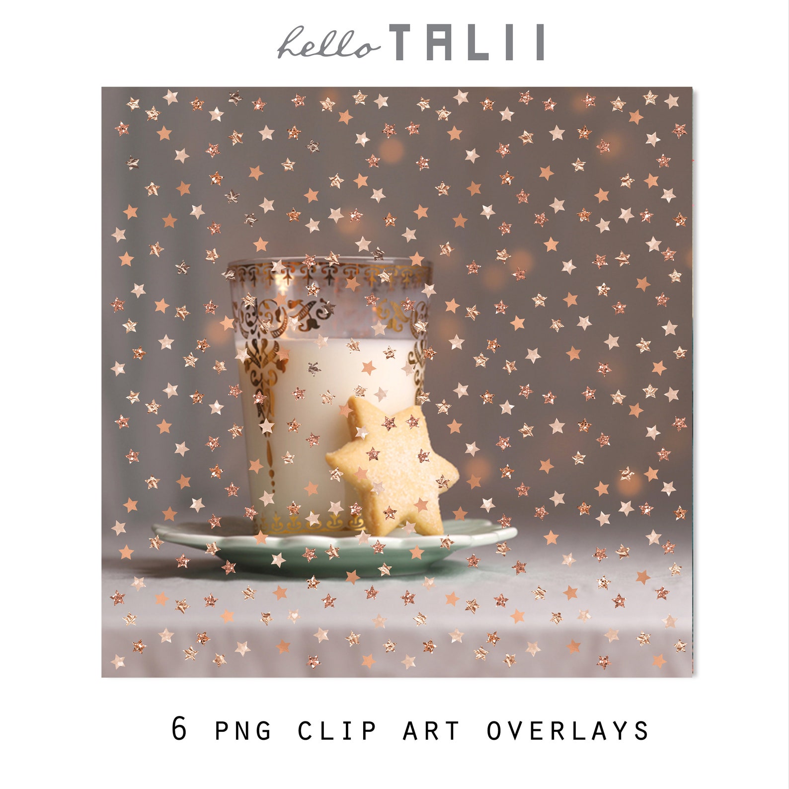 ROSE GOLD Confetti Overlays- Glitter Confetti Clipart Transparent PNG ...