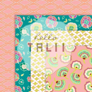 Flower Digital Paper FLORAL PATTERNS- Floral Digital Backgrounds Spring ...