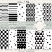MINIMAL Black and White Digital Paper + Clipart Overlays- Minimalist ...