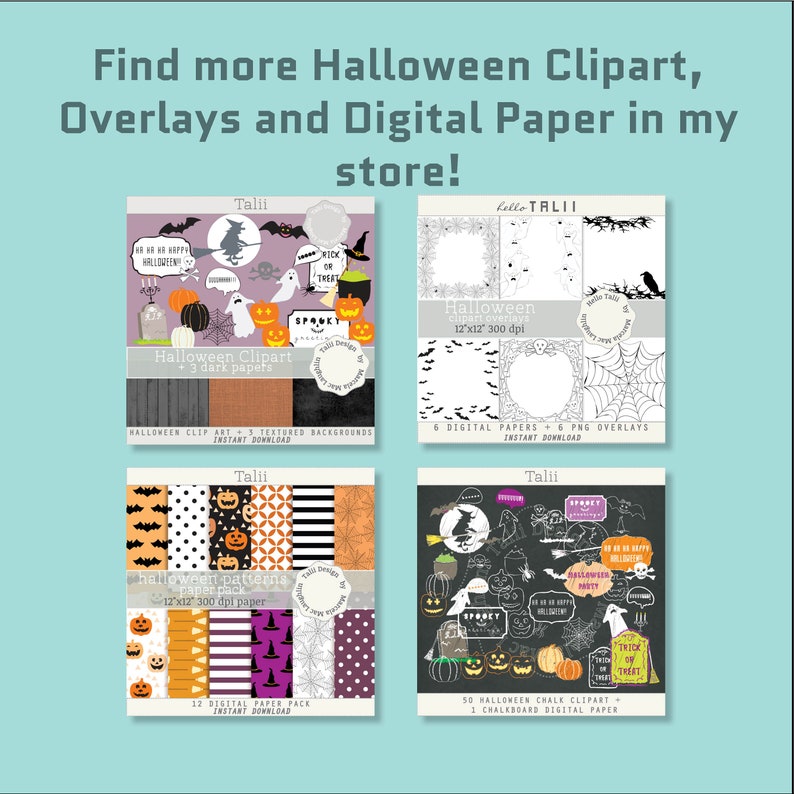 Halloween Clipart HALLOWEEN Bunting Flags and Banners Clipart - Etsy
