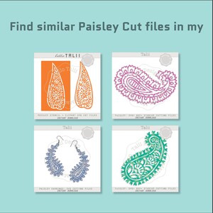 SVG PAISLEY Cutting File- Digital Die Cut Arabesque Indian Flourish ...
