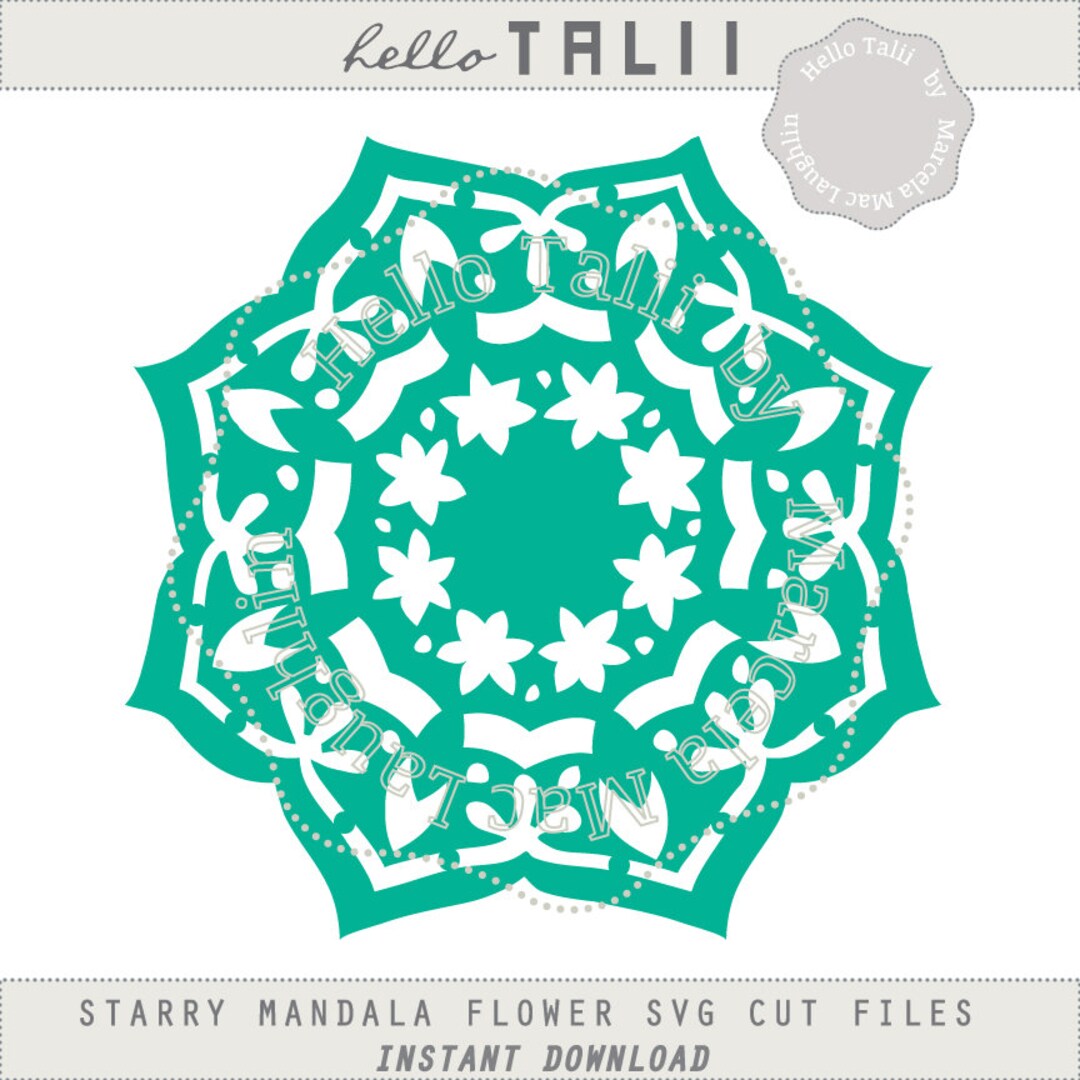 MANDALA SVG Cut File DIGITAL Floral Mandala Round Template Svg Dxf ...