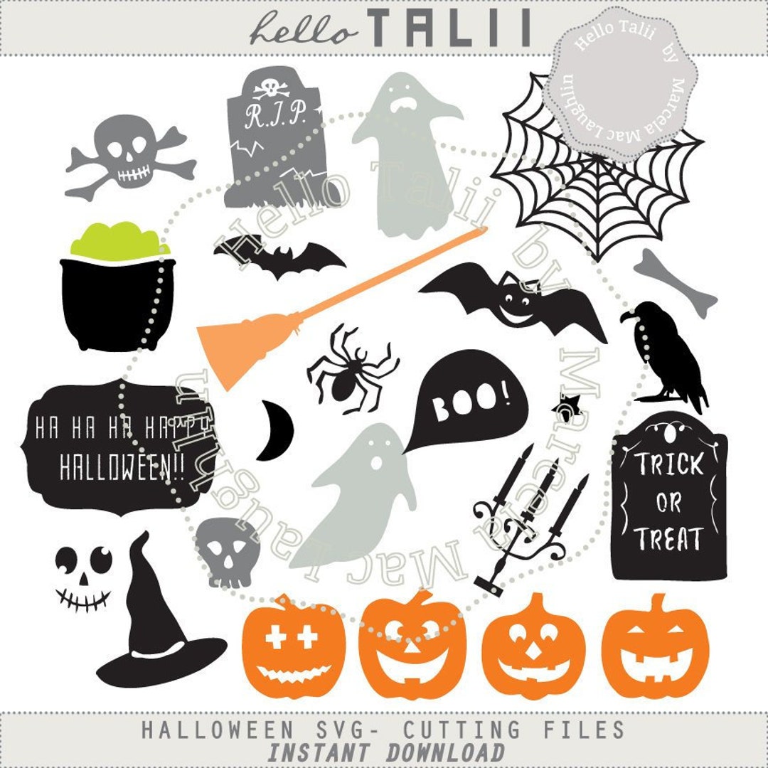 Halloween BUNDLE SVG Cut Files- Halloween Dxf + Svg + Png + Studio3 for ...