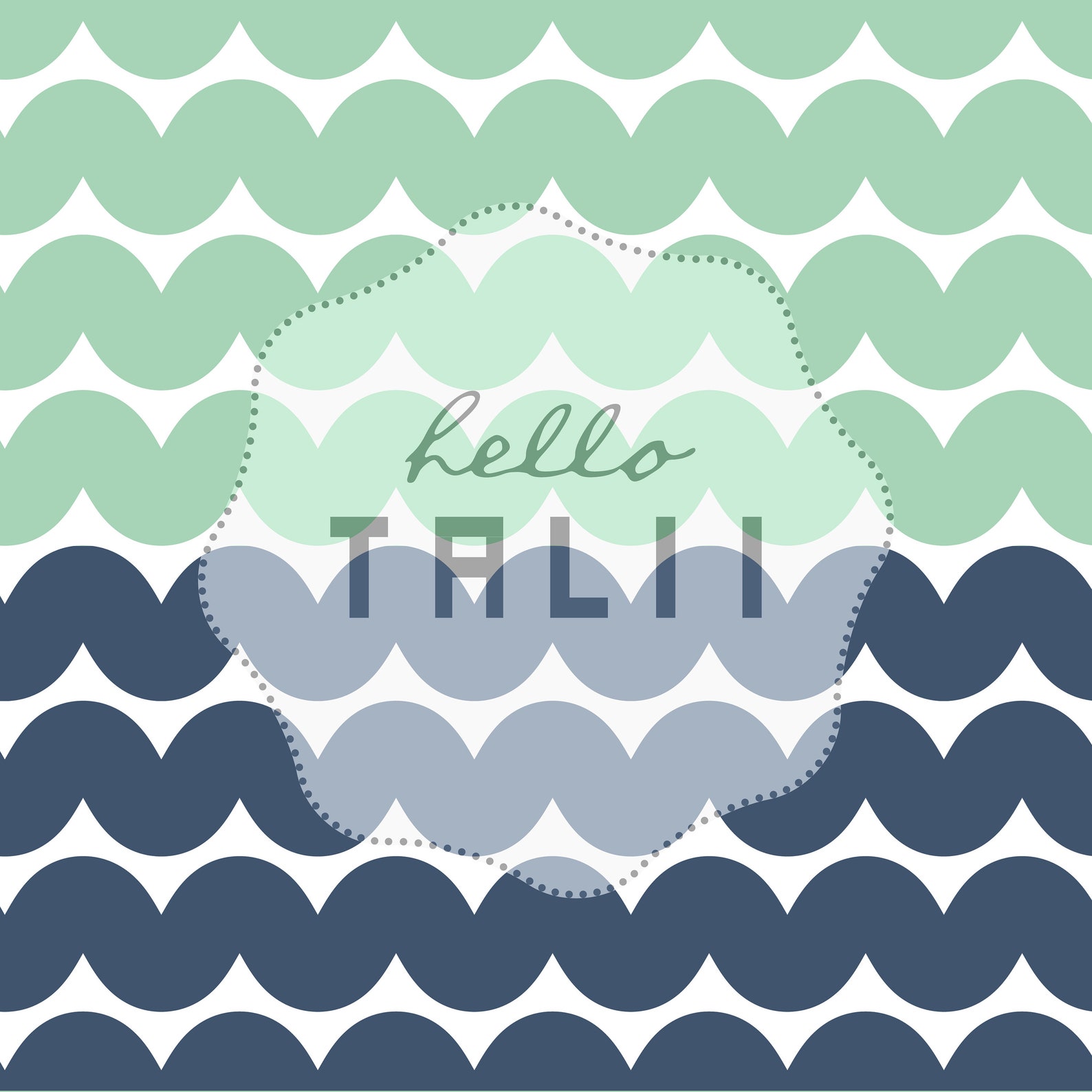 Thick Waves DIGITAL PAPER Big Waves Pattern Summer Rainbow | Etsy