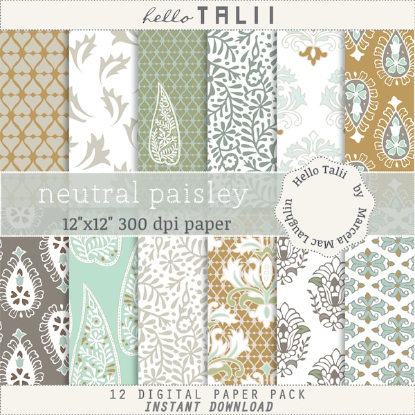 Paisley Paper - Etsy