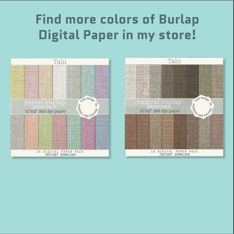 RAINBOW BURLAP Digital Paper Burlap Backgrounds Bright Colors - Etsy