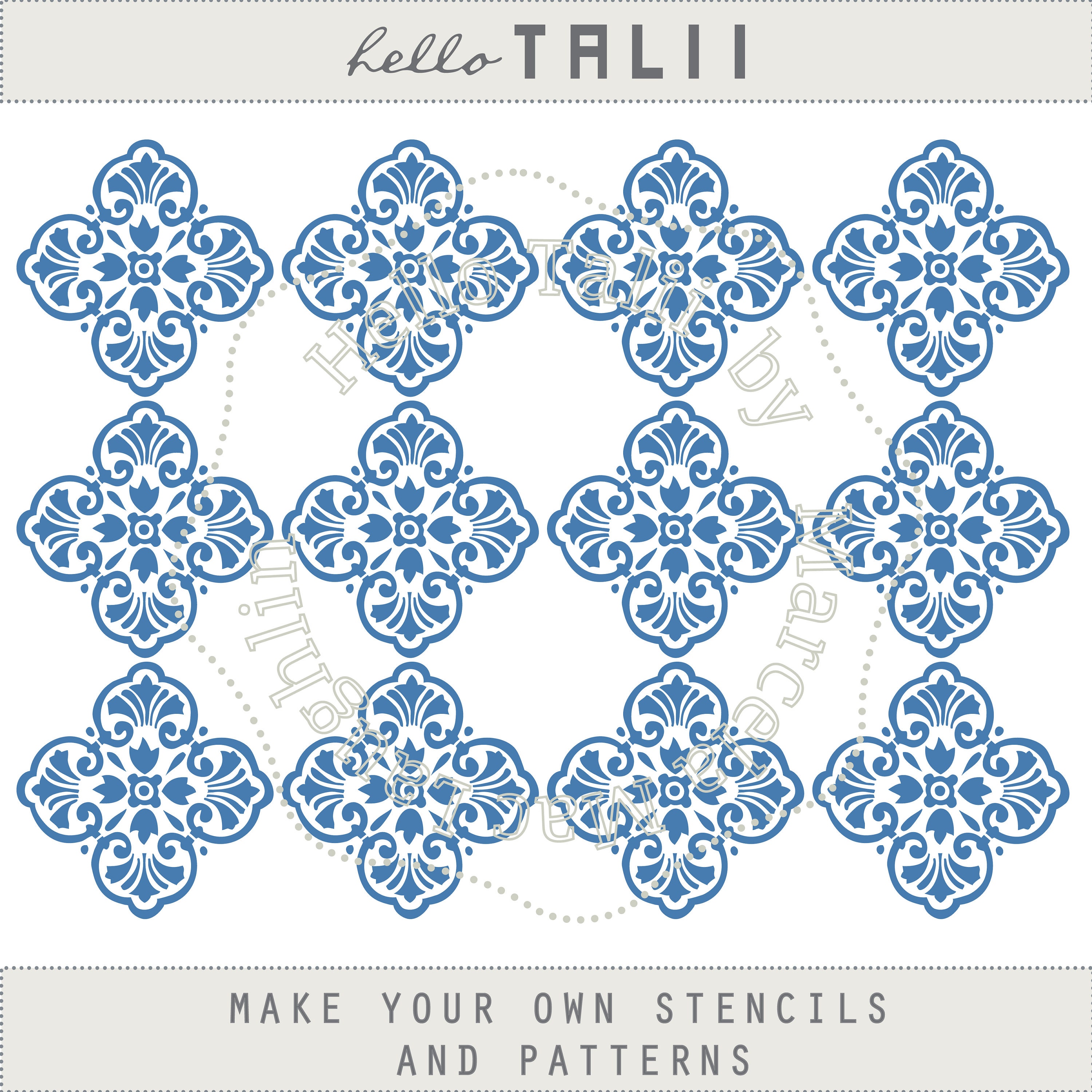 Moroccan Mosaic Stencil SVG CUT Clipart DIY Digital Template - Etsy