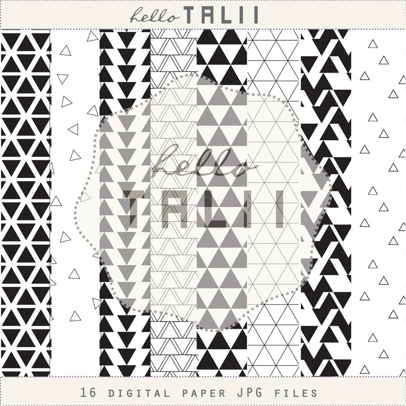 TRIANGLES Clipart Overlays Digital Paper Minimal Triangles | Etsy