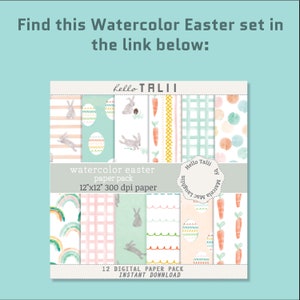 HAPPY EASTER BUNDLE Clip Art + Digital Paper- Easter Graphics Easter ...