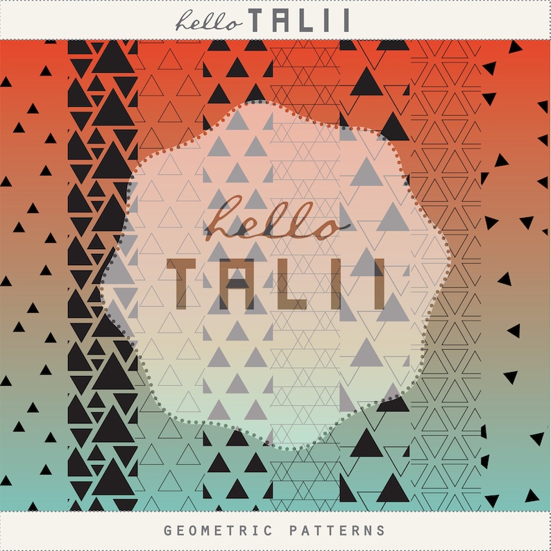 TRIANGLES Clipart Overlays Digital Paper Minimal Triangles | Etsy