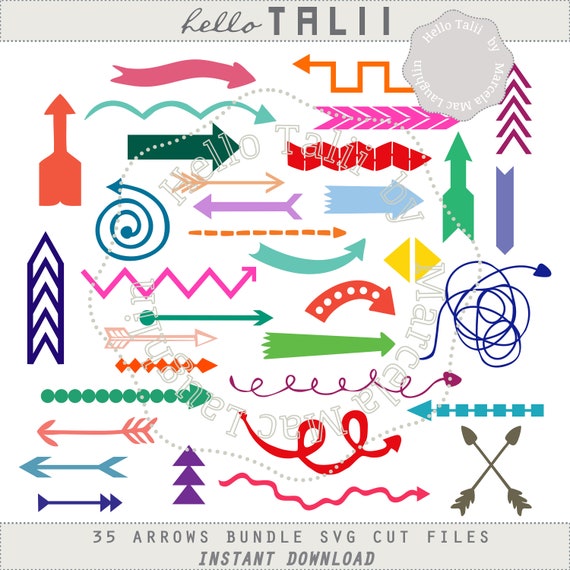 ARROWS SVG Cut Files: Svg Dxf Png Eps 35 VECTOR Arrows - Etsy