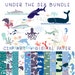 OCEAN BUNDLE Clip Art Digital Paper Under the Sea Life - Etsy