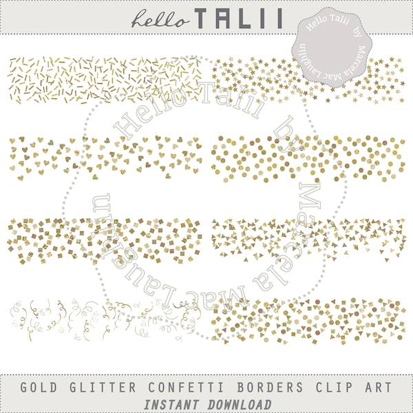 Gold Glitter Border - Etsy