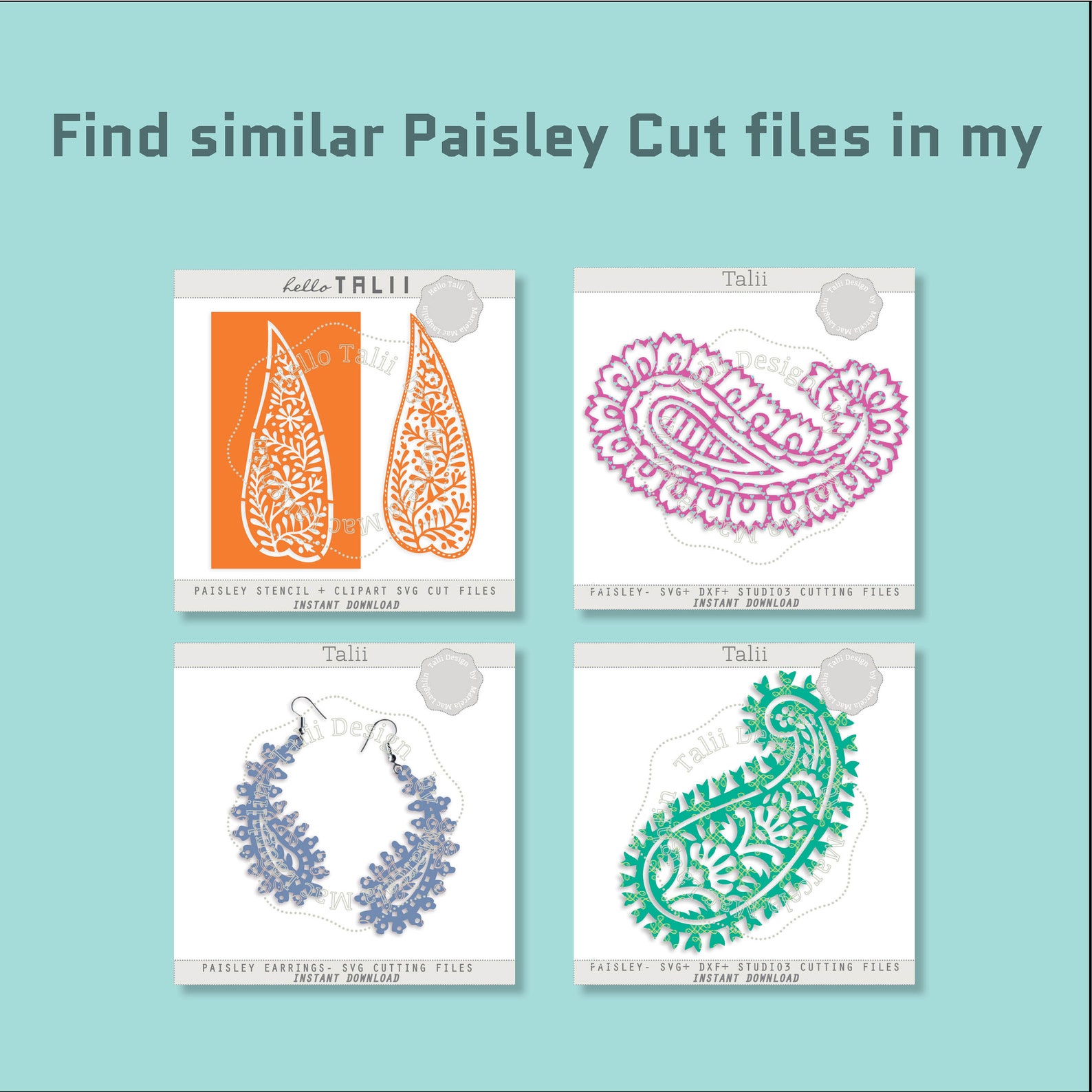 Paisley SVG CUT File DIGITAL Paisley Indian Arabesque - Etsy