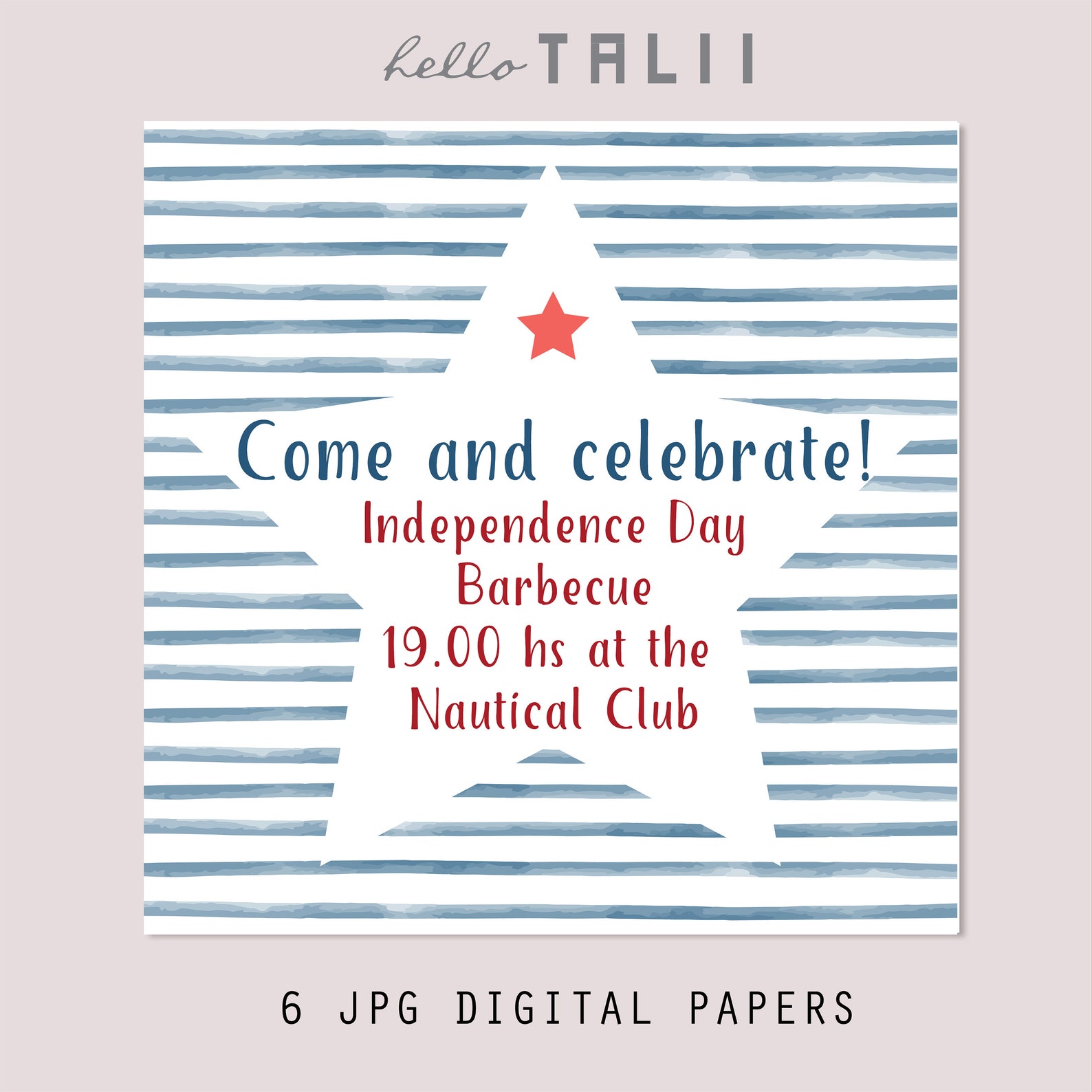 Stars and STRIPES Clipart Overlays 4th of July Digital Paper | Etsy