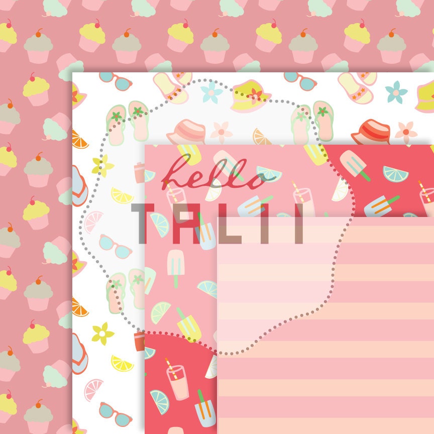 GIRLS POOL Party Digital Paper Girls Summer Backgrounds Girl - Etsy