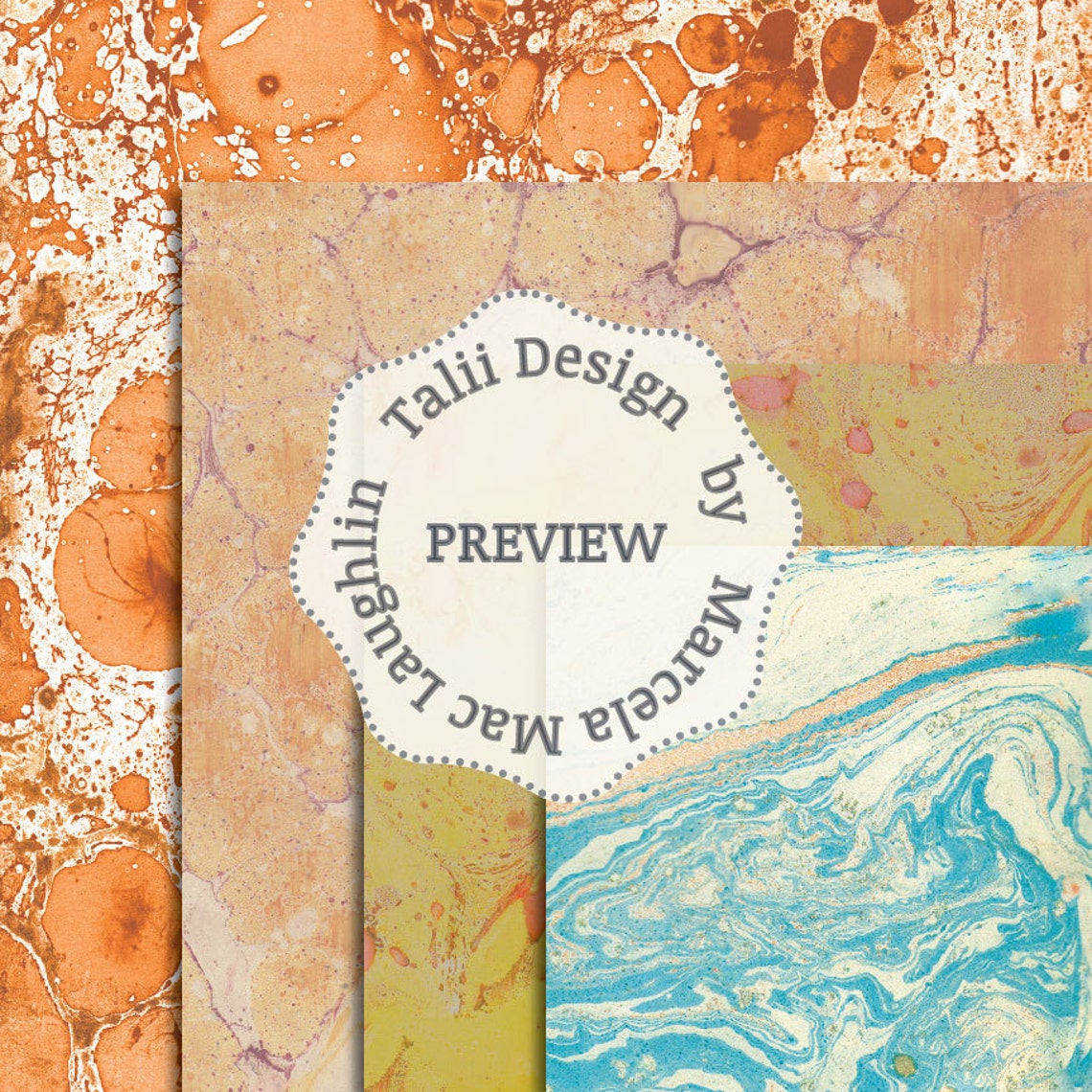 Sunny Marble DIGITAL PAPER Handmade Marble Paper Bright - Etsy
