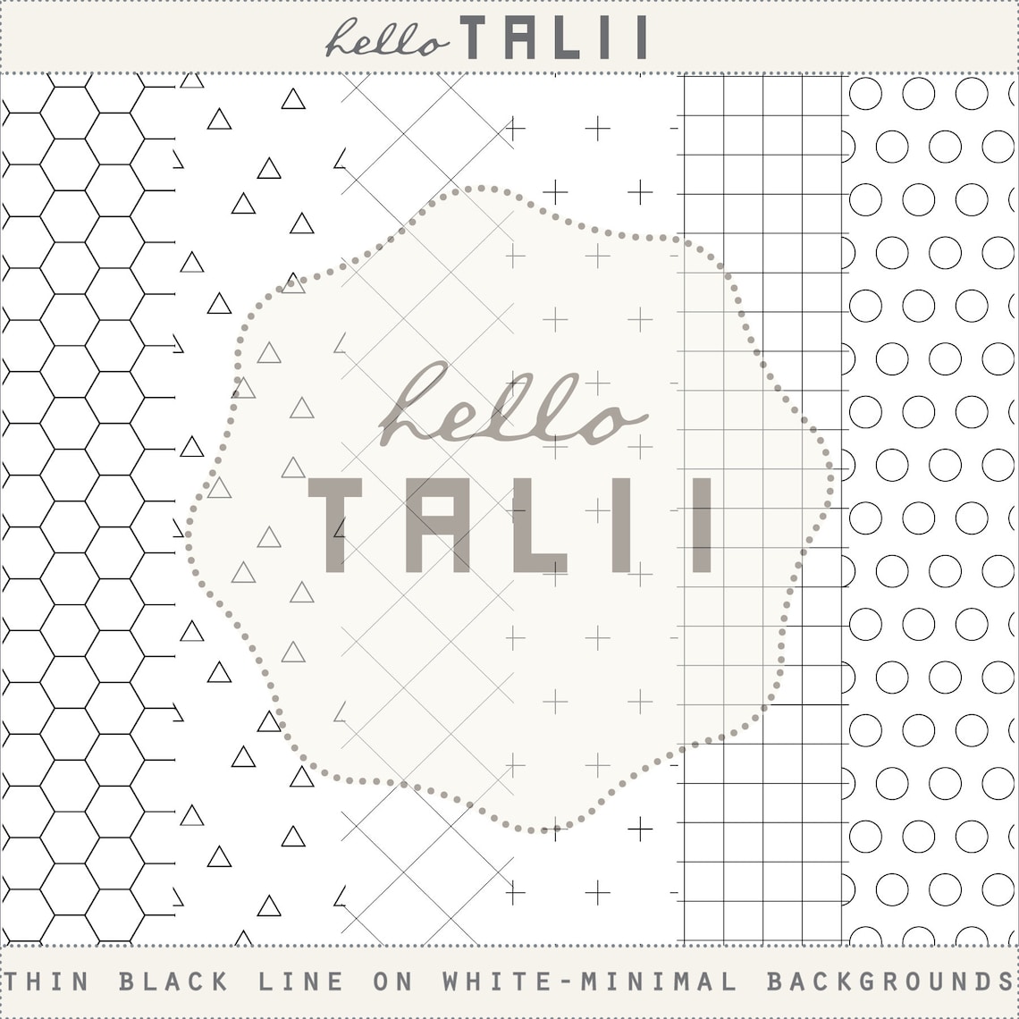 Black and White MINIMAL Digital Paper + Clipart Overlays- Minimalist ...
