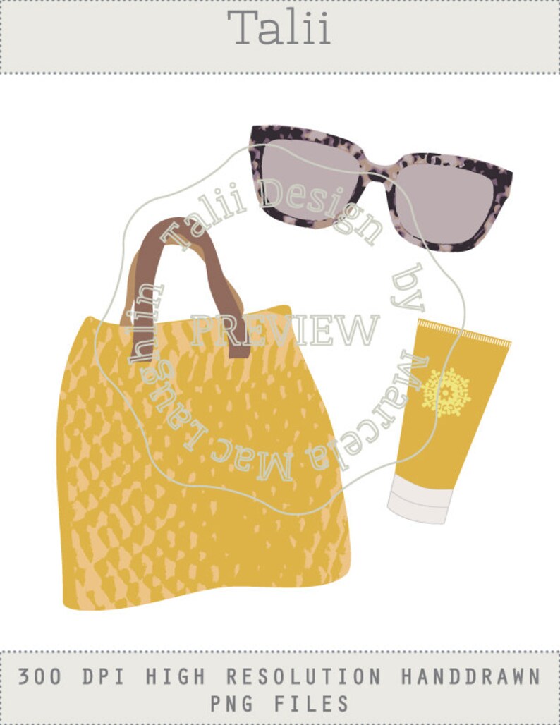 Girls Summer CLIP Art Spring Break Digital Paper Straw Hats - Etsy