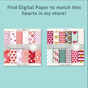 Hearts Clipart- VALENTINES DAY Digital Hearts Arrows Flowers in Gold ...