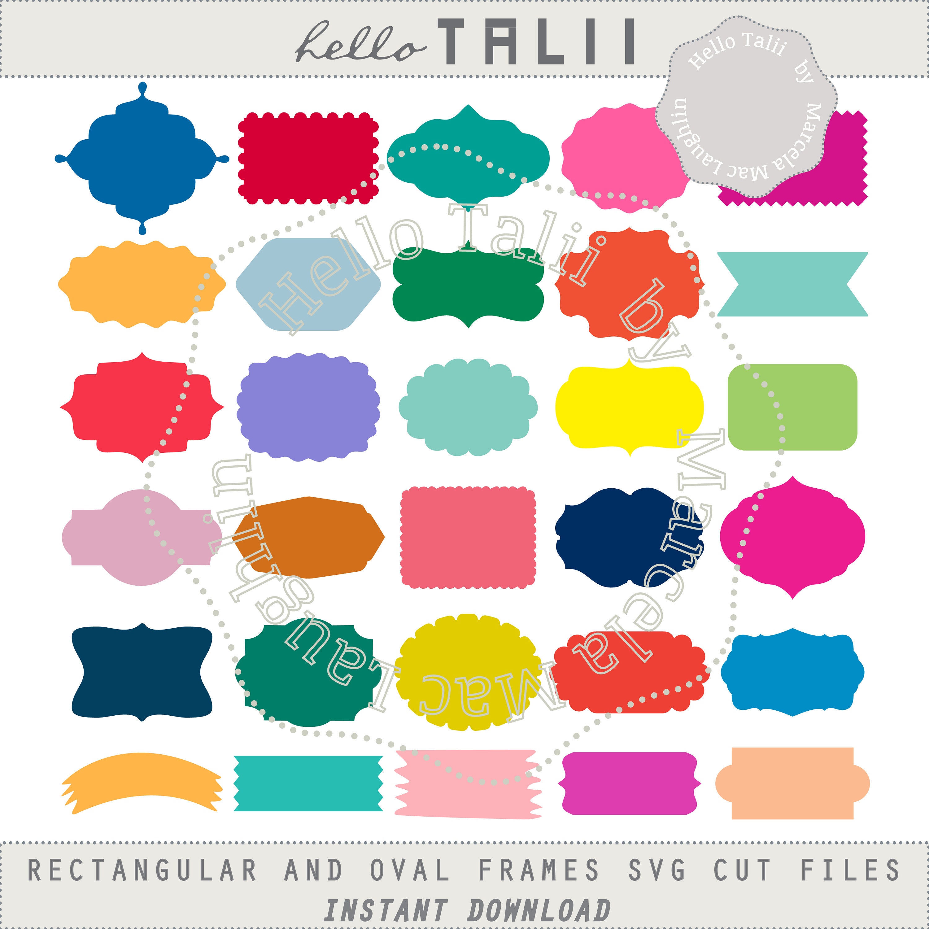 MARCOS Rectangulares y Ovales SVG Png Dxf Studio3 Marcos - Etsy México