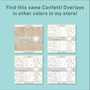 ROSE GOLD Confetti Overlays- Glitter Confetti Clipart Transparent PNG ...