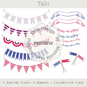 4th of July Clip Art Happy INDEPENDENCE Day- Patriotic Celebration ...