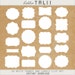 White Labels Clipart WHITE DIGITAL Frames With BLACK Border - Etsy