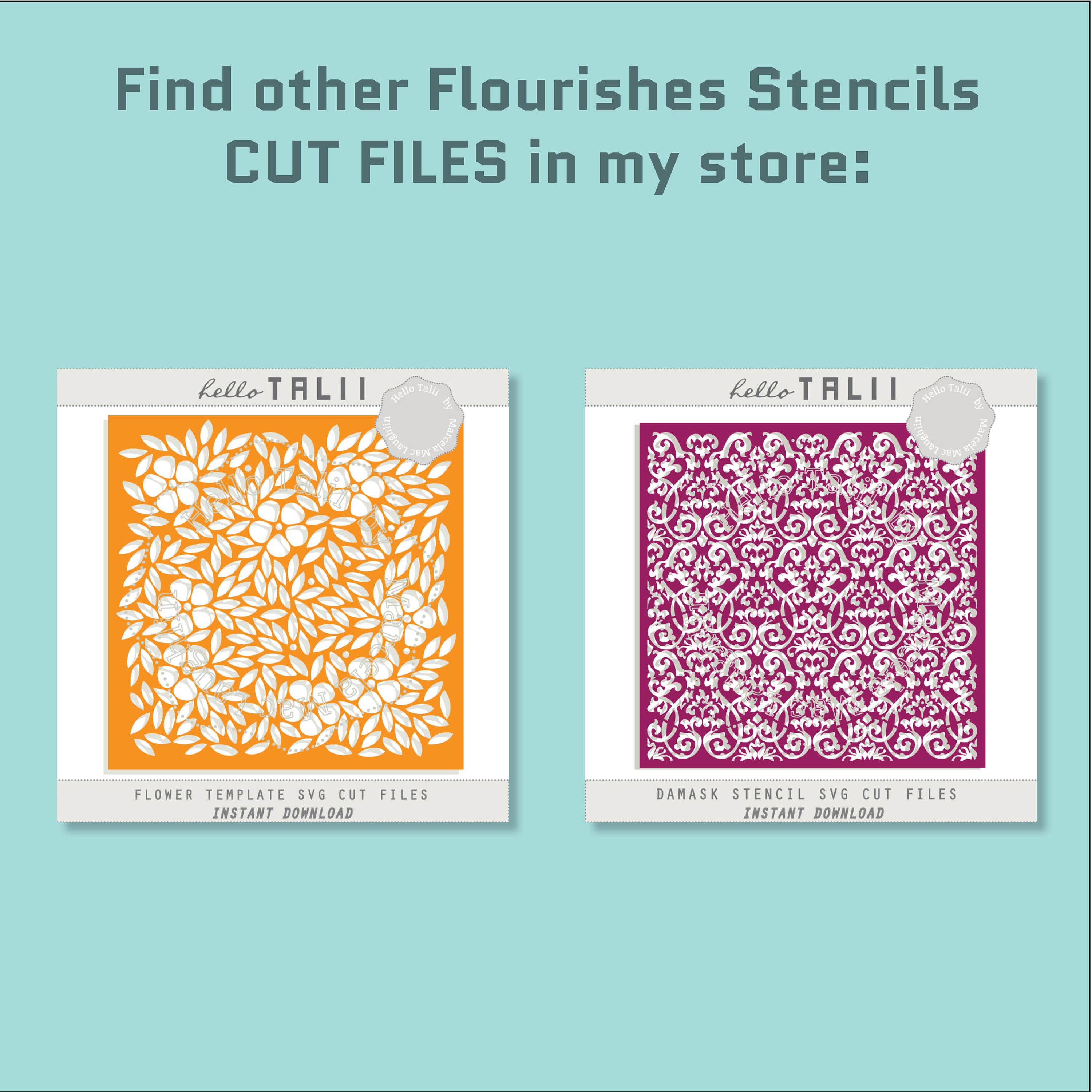 Flower Filigree DIY Stencil SVG File DIGITAL Cutting Files - Etsy