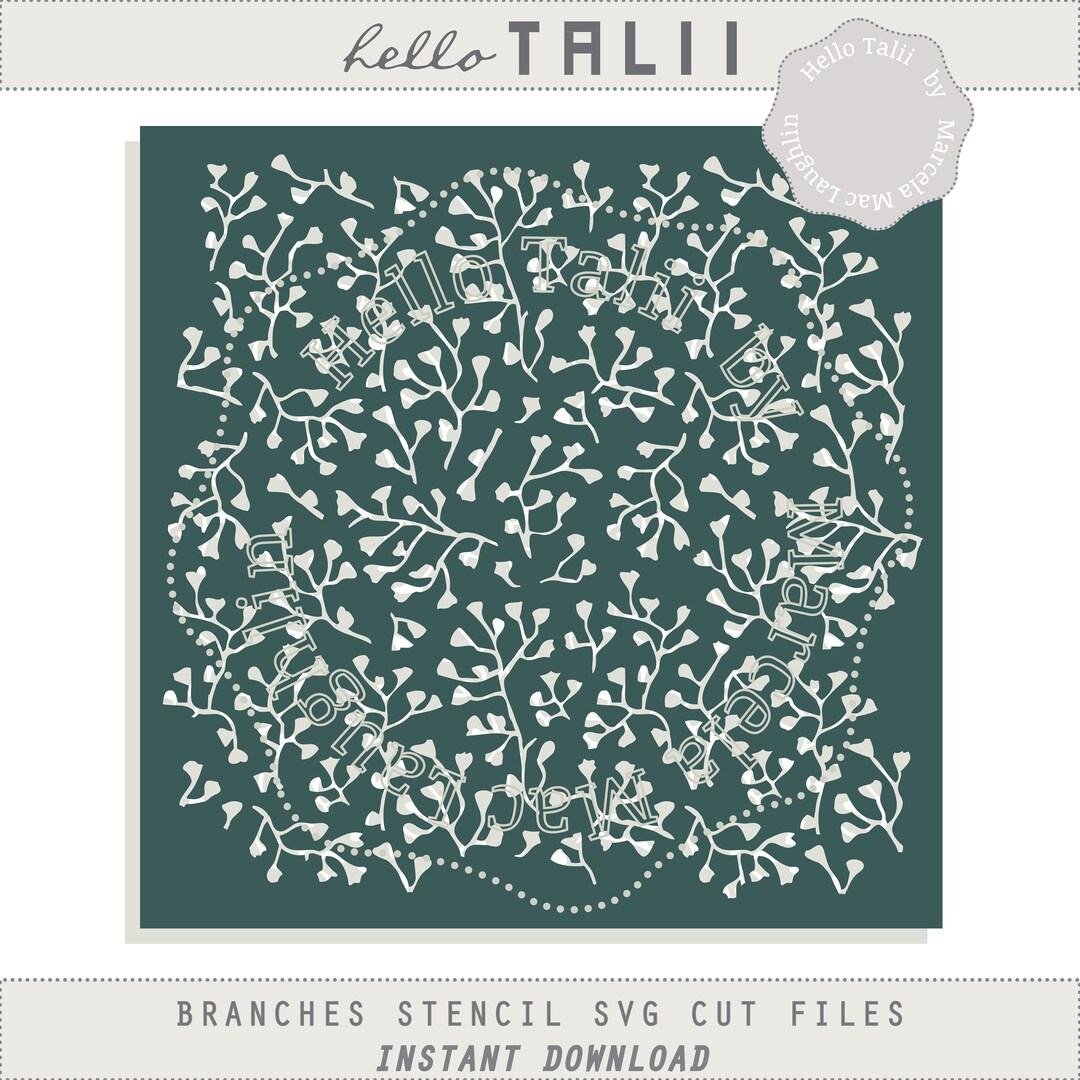 Branches SVG DIGITAL STENCIL- Branch Filigree Cut Files Svg Dxf Studio3 ...