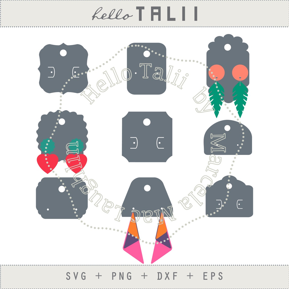 EARRING CARDS SVG Cut Files Bundle 30 Digital Jewelry Display - Etsy