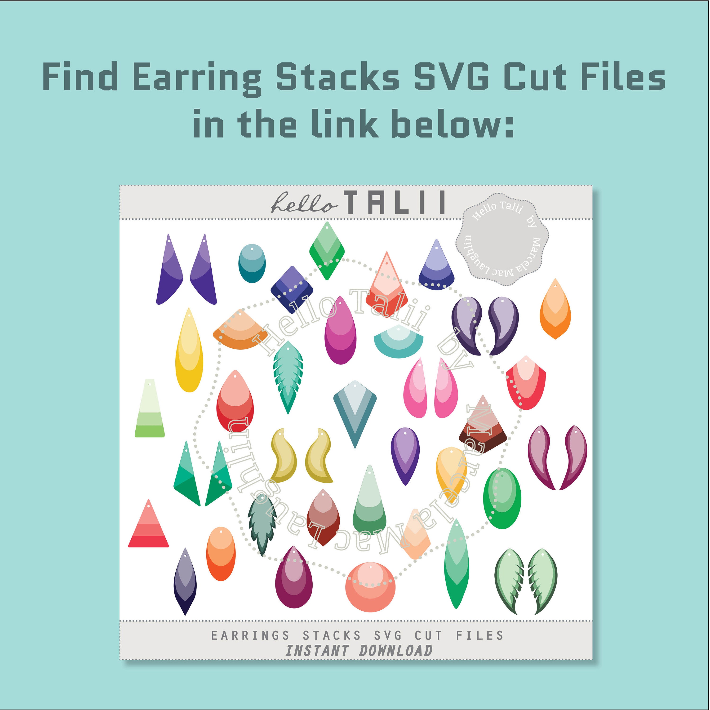 EARRINGS SVG BUNDLE: 150 Earring Cut Files Svg Eps Dxf - Etsy